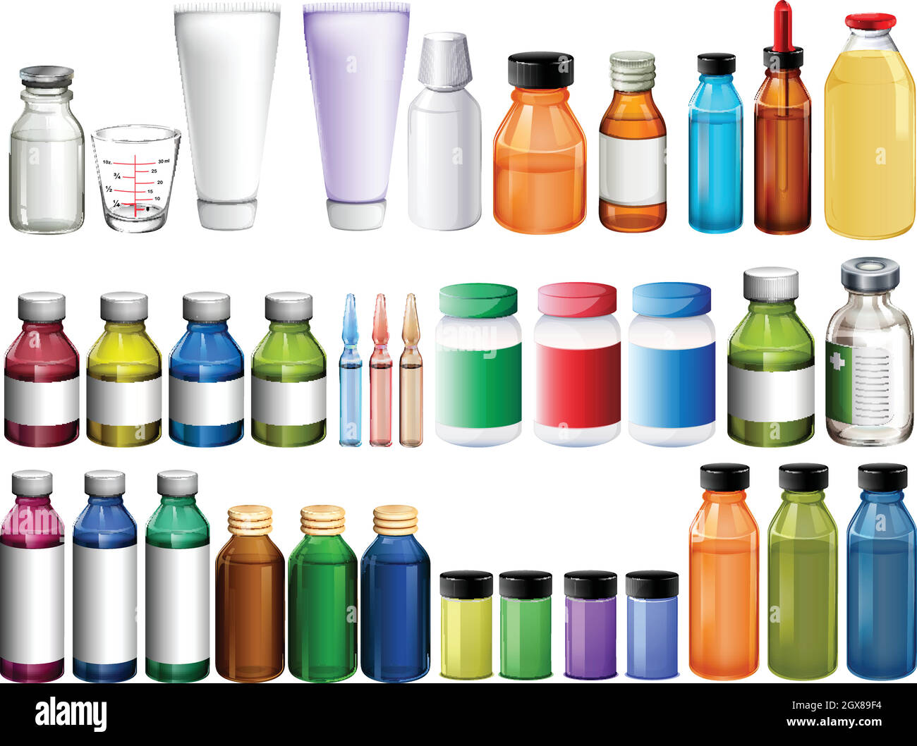 Medicine in bottles and tubes Stock Vector Image & Art - Alamy
