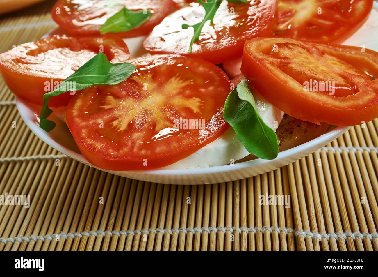 Caprese Chicken Penne Alfredo combines the flavors of caprese salad ...