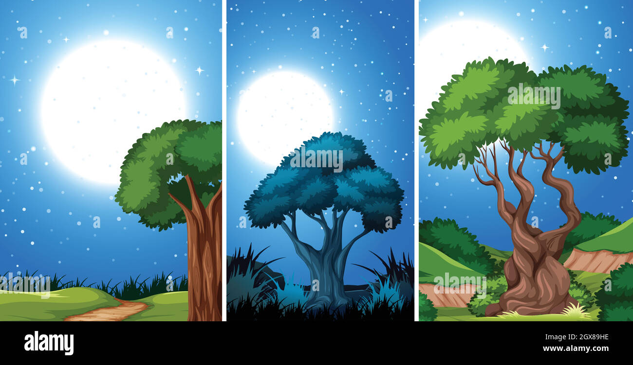 Set of night template Stock Vector Image & Art - Alamy