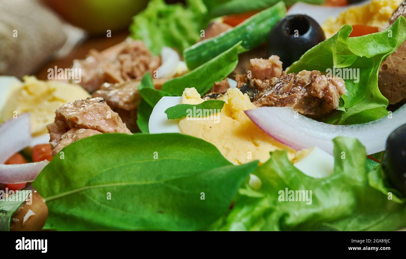 Tonosalata - Traditional tuna Salad From Greece Stock Photo - Alamy