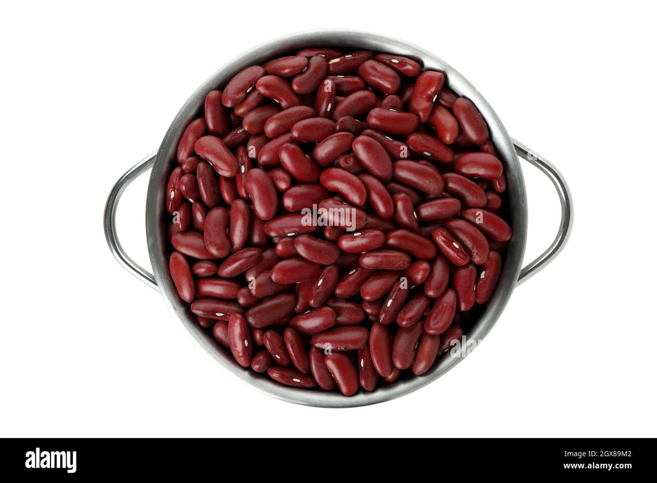 Pot of red bean isolated on white background Stock Photo - Alamy