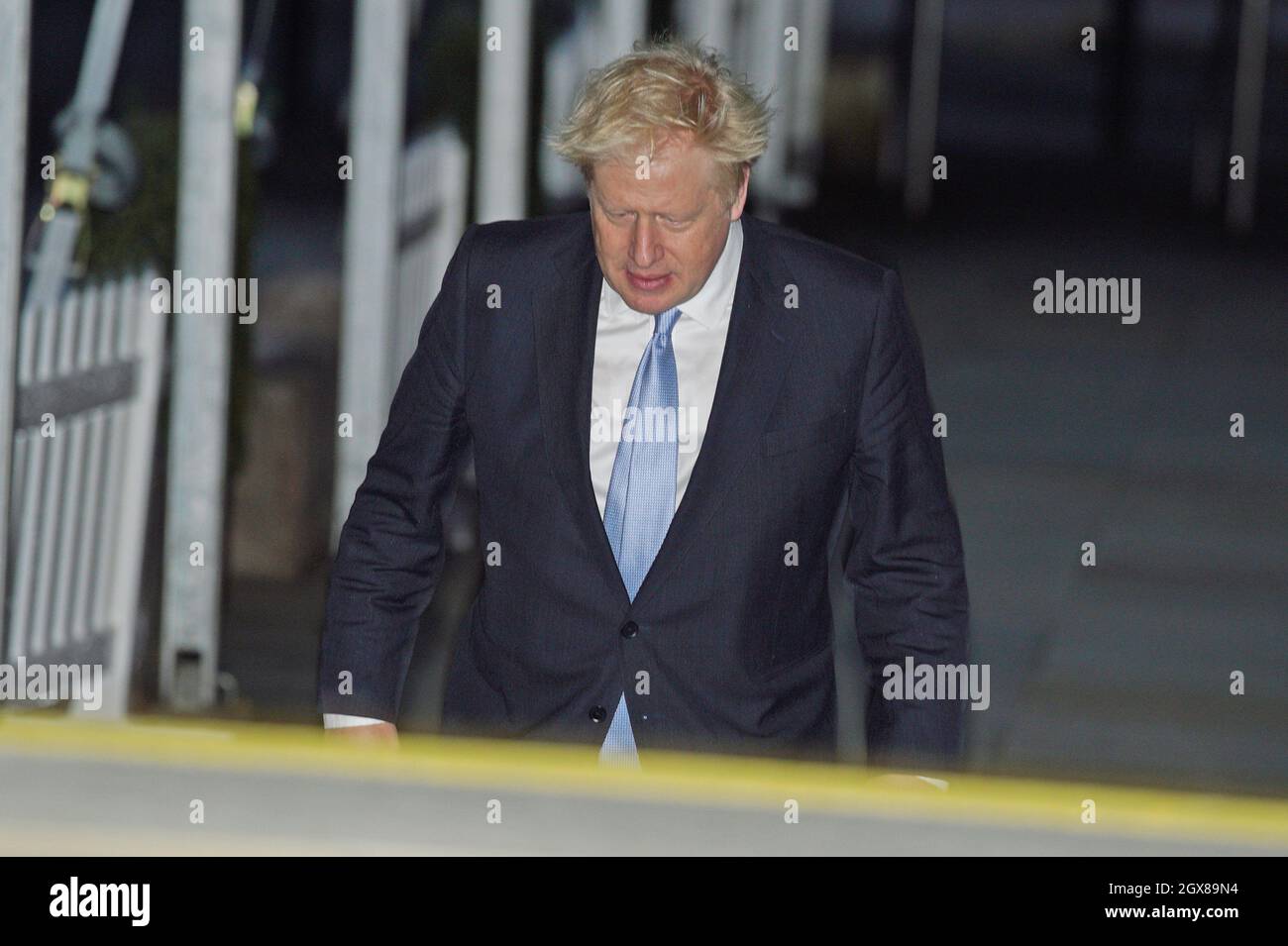 Prime Minister Boris Johnson arrives for the Conservative Party ...