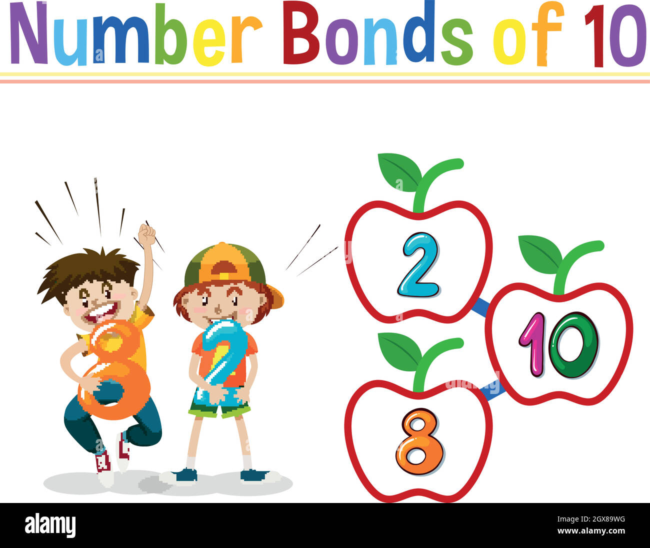Number bond of ten Stock Vector Image & Art - Alamy