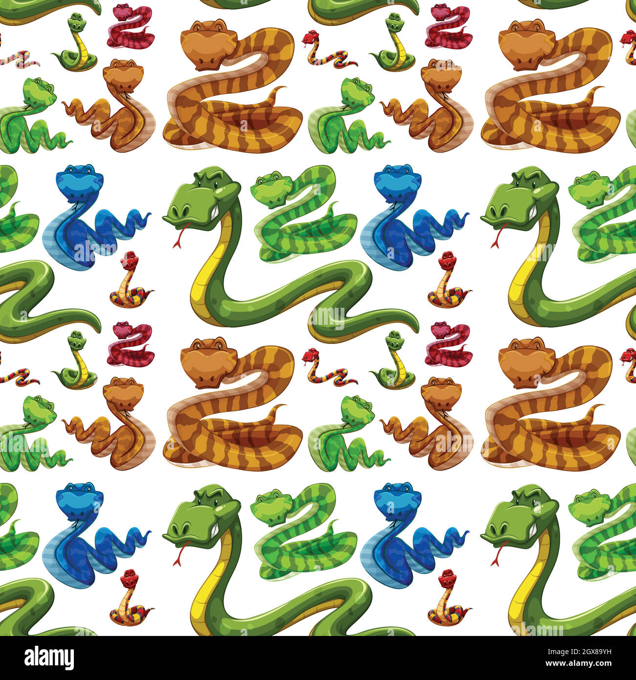Seamless background with wild snakes Stock Vector Image & Art - Alamy