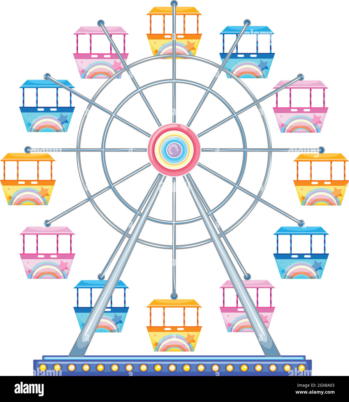 Ferris wheel spokes Stock Vector Images - Alamy