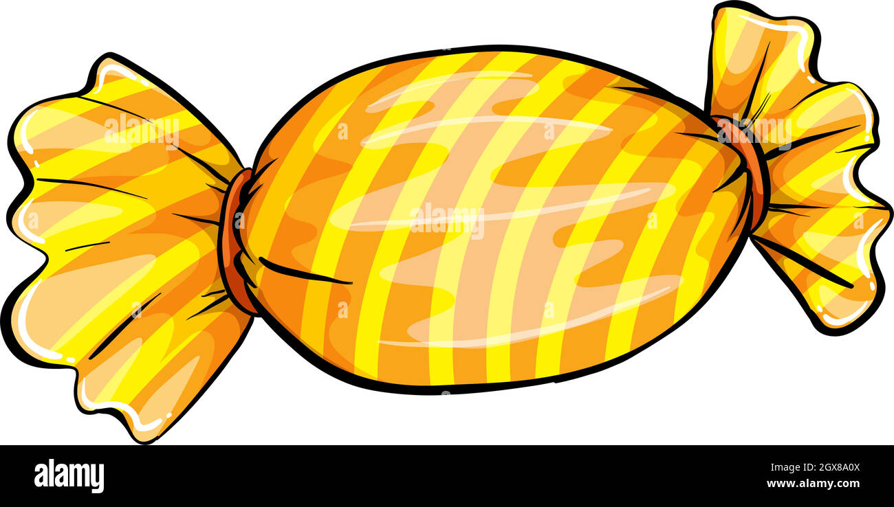 Yellow wrapped candy Cut Out Stock Images & Pictures - Alamy