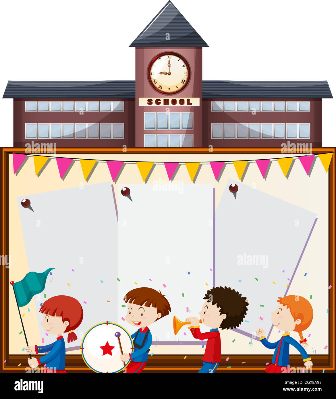 Elementary School Band Cartoon