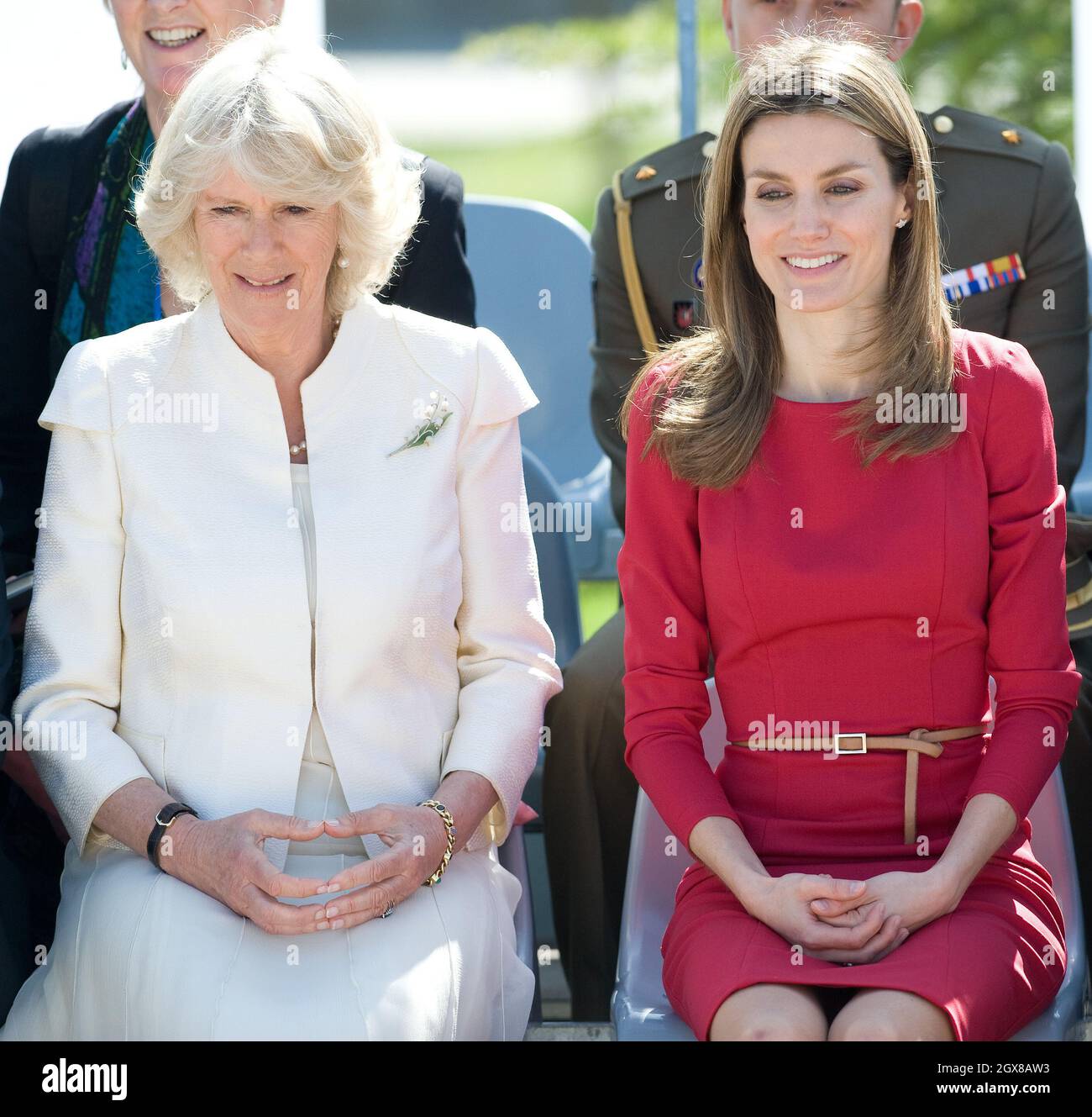 Camilla, Duchess of Cornwall and Crown Princess Letizia visit the Guide ...
