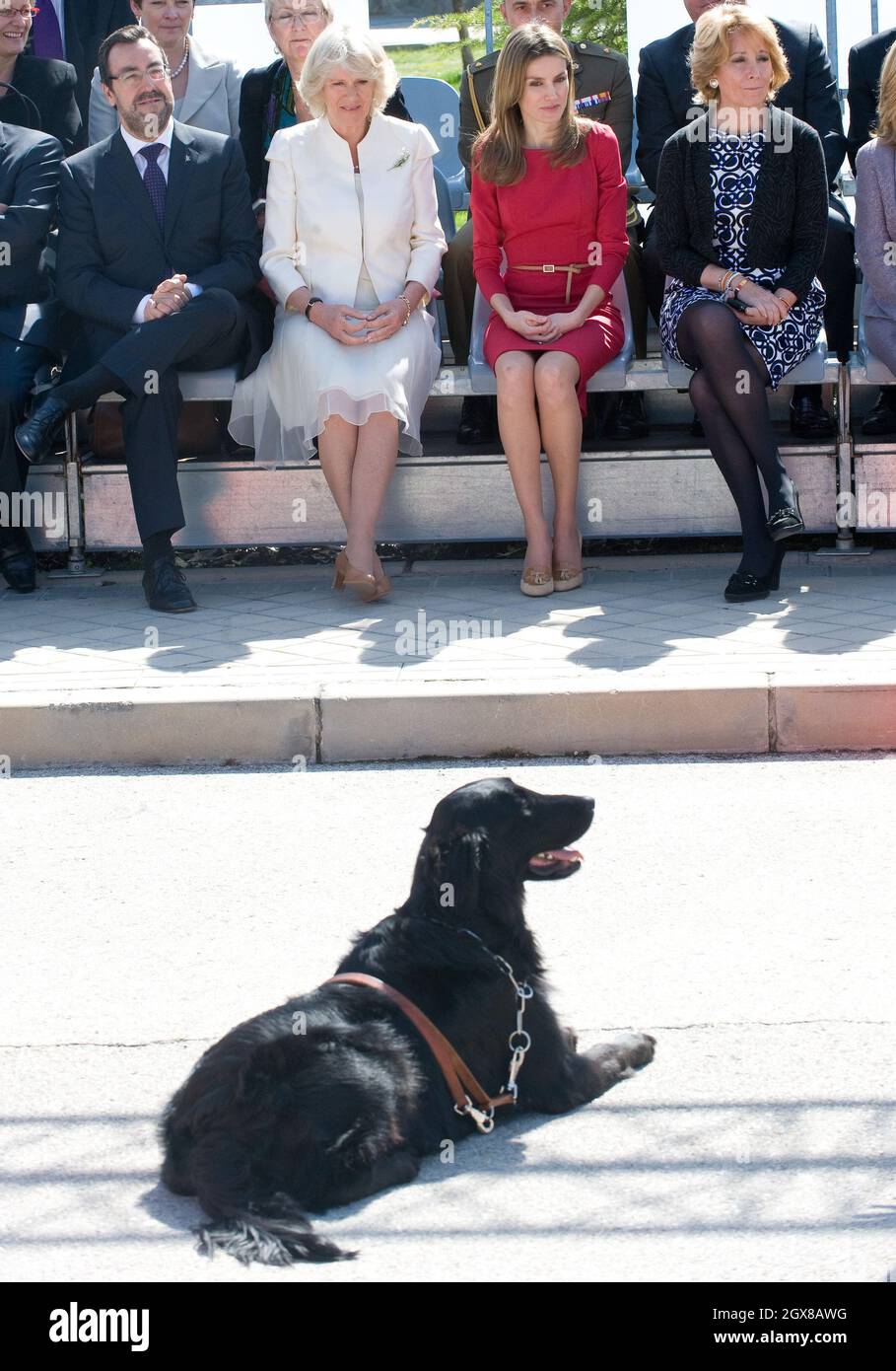Camilla, Duchess of Cornwall and Crown Princess Letizia visit the Guide ...