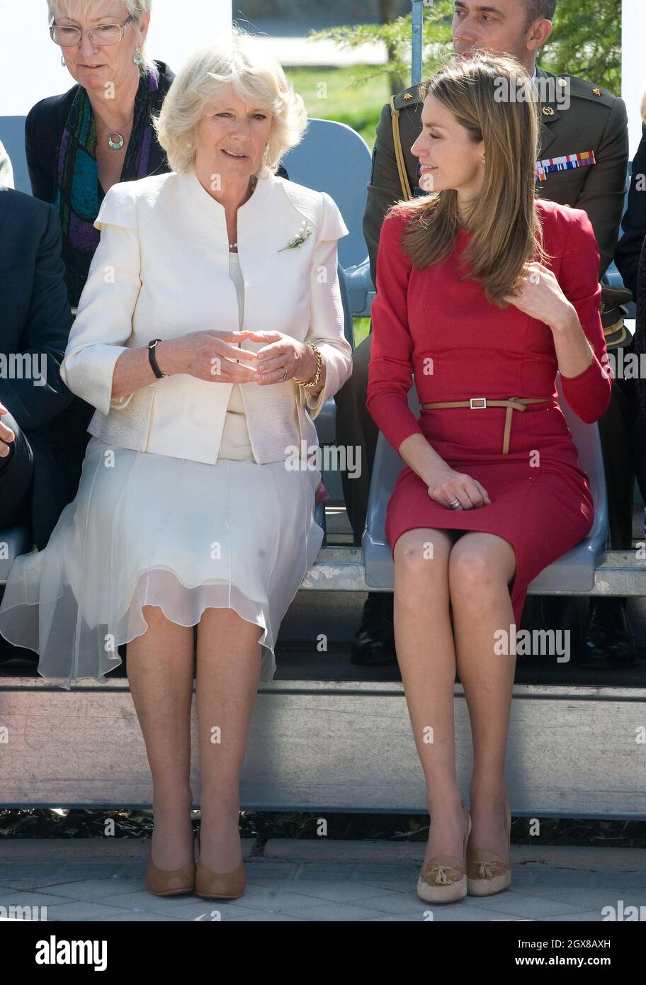 Camilla, Duchess of Cornwall and Crown Princess Letizia visit the Guide ...