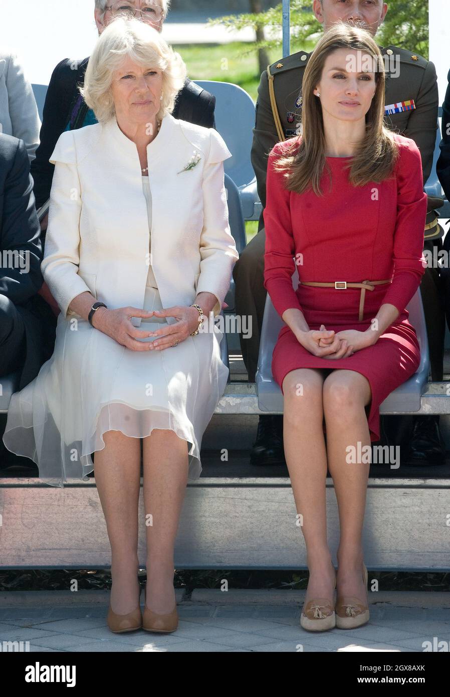 Camilla, Duchess of Cornwall and Crown Princess Letizia visit the Guide ...