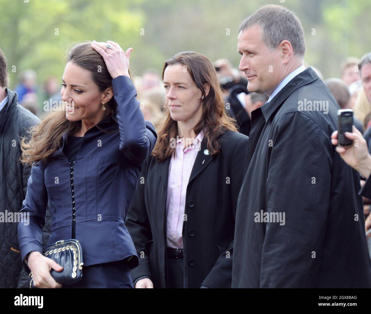 Catherine (Kate) Middleton with police bodyguards Sergeant Emma Probert ...