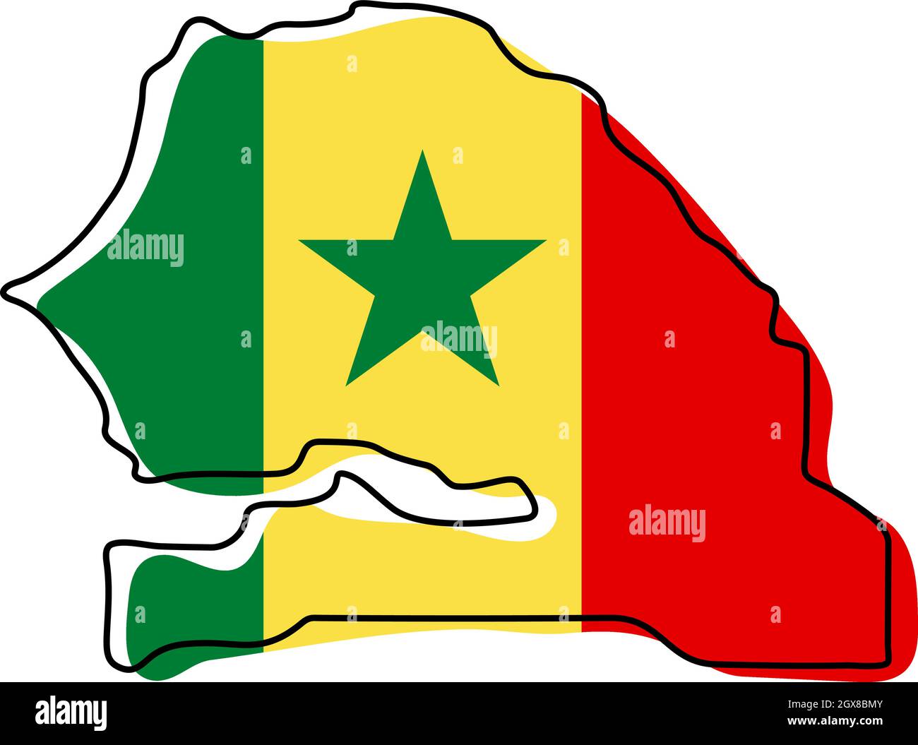 Map of senegal Stock Vector Images - Alamy