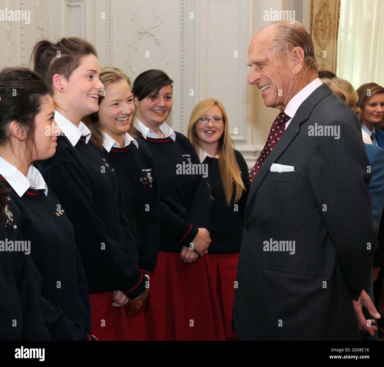 POOL - 28 DAY UK RESTRICTION *** Prince Philip, Duke of Edinburgh meets ...
