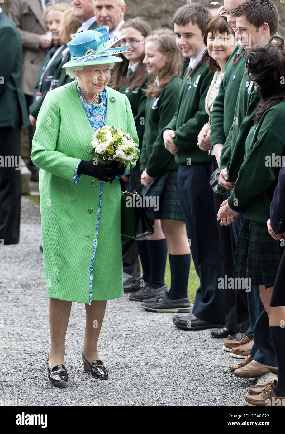 Queen Elizabeth II arrives at Cashel on May 20, 2011. The Duke and ...