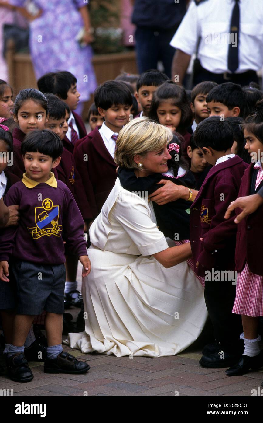 Princess wales princess diana visits hi-res stock photography and ...
