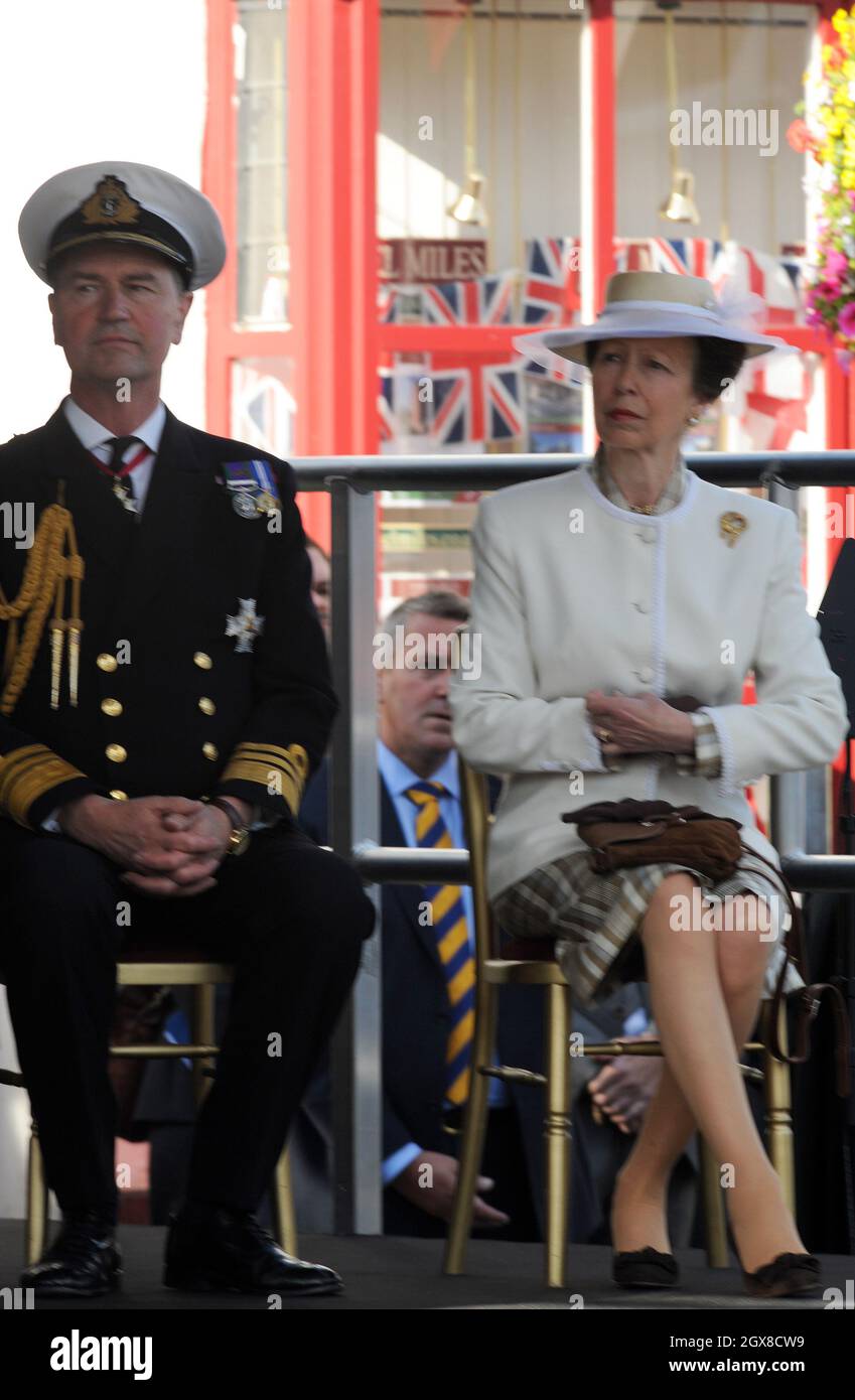 Princess Anne, The Princess Royal, accompanied by her husband Timothy ...