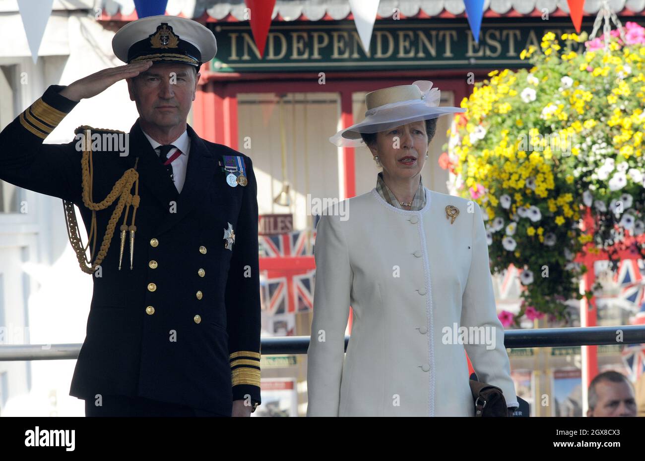 Princess Anne, The Princess Royal, accompanied by her husband Timothy ...