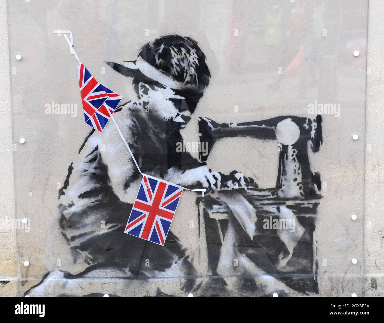 Graffiti artist Banksy is believed to be behind a new painting which ...