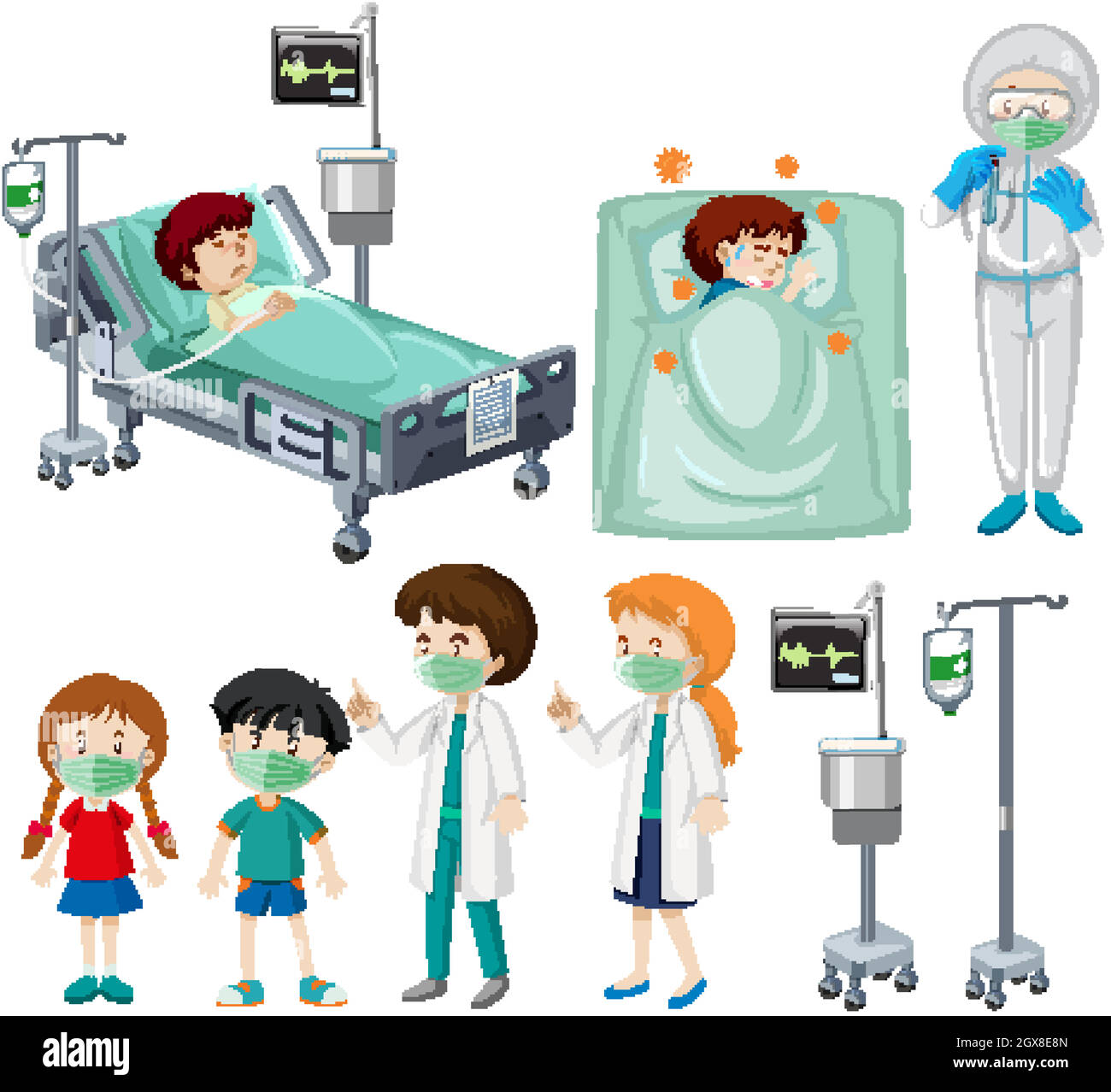 Many doctors Stock Vector Images - Alamy