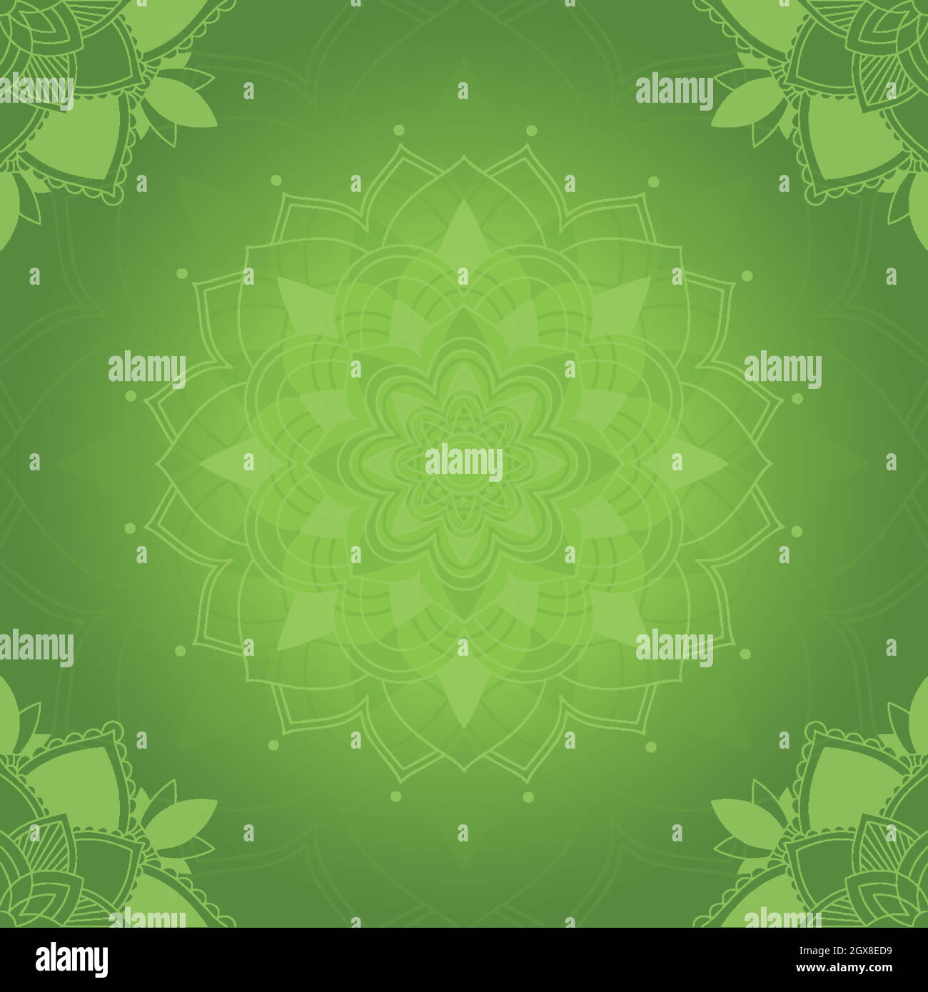 Green mandala art background Stock Vector Image & Art - Alamy