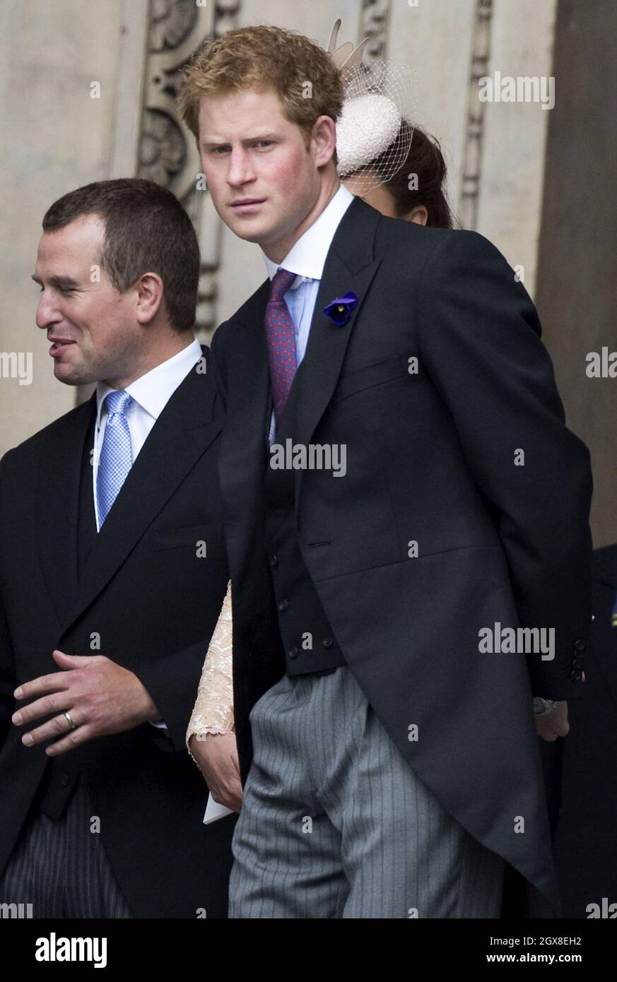 Peter Phillips and Prince Harry attend the Queen's Diamond Jubilee ...