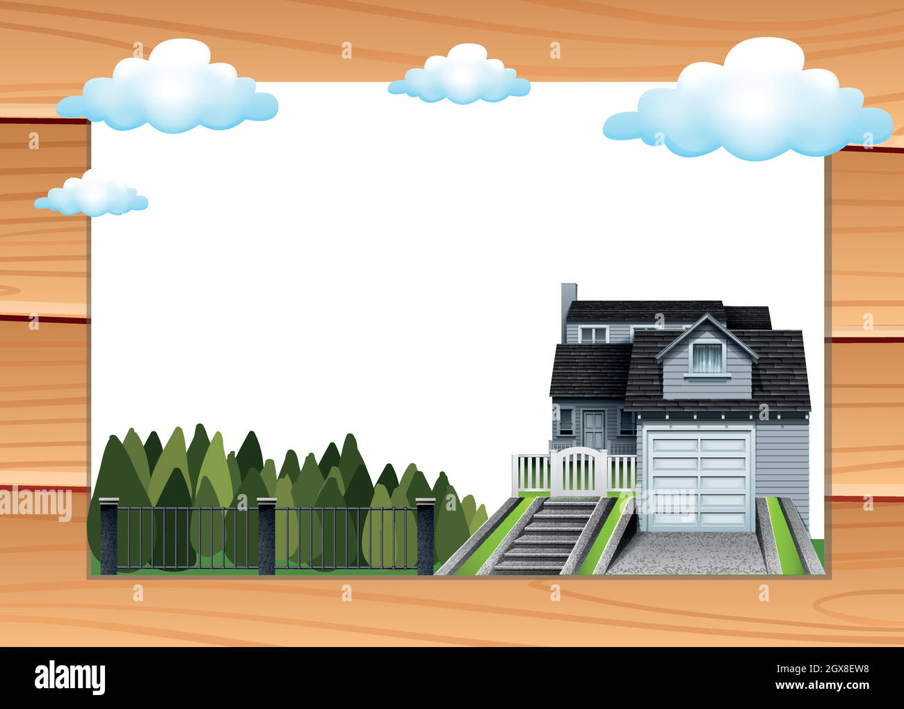 Classic driveway Stock Vector Images - Alamy