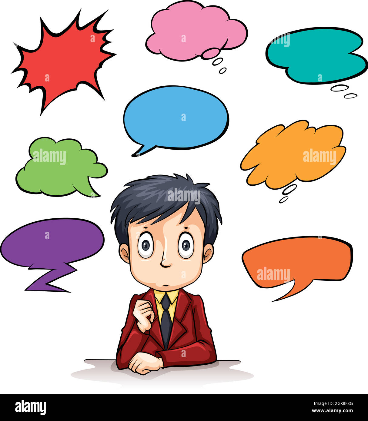 Man empty text bubble Stock Vector Images - Alamy