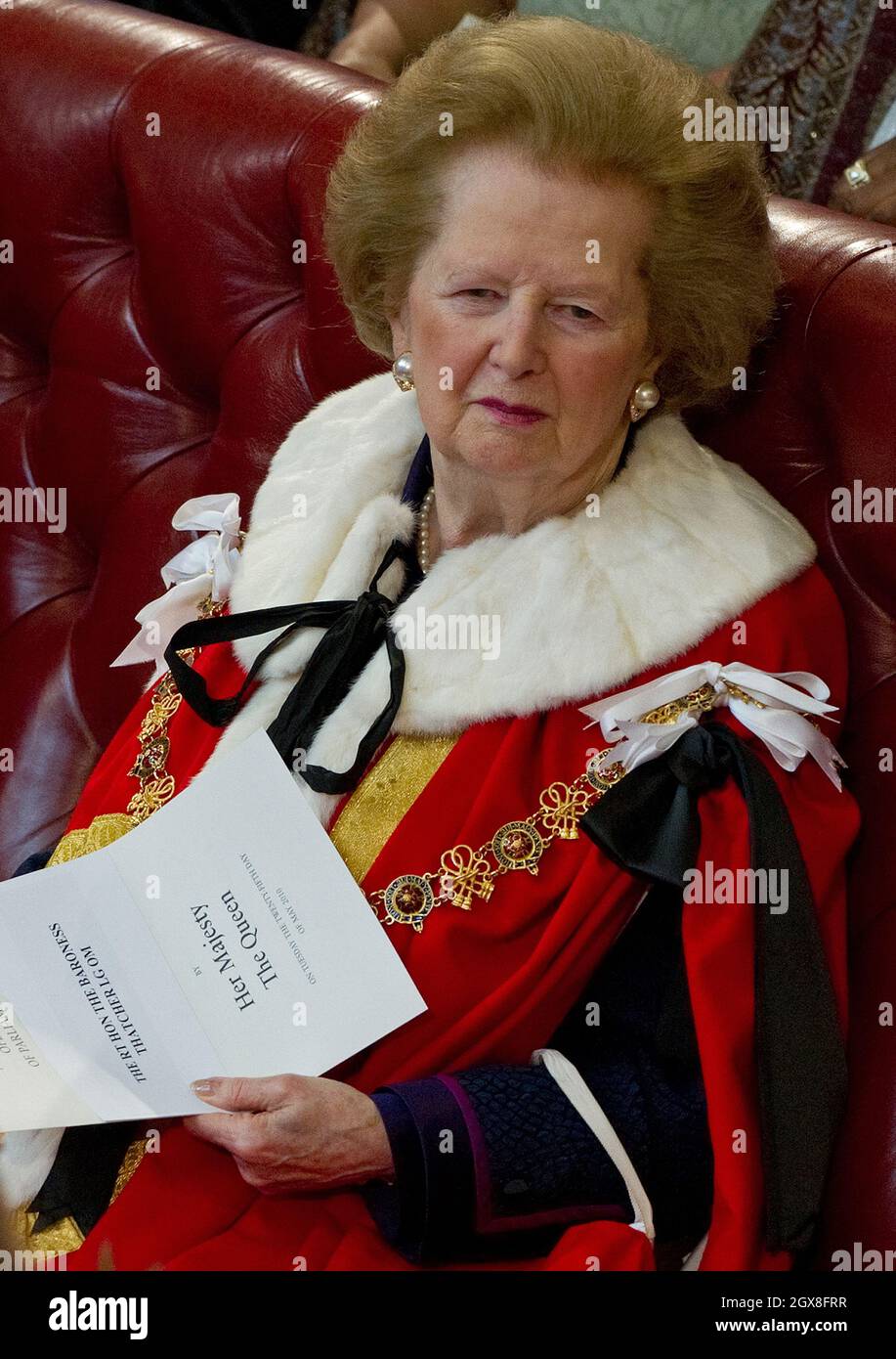 Former British Prime Minister Baroness Margaret Thatcher attends the ...