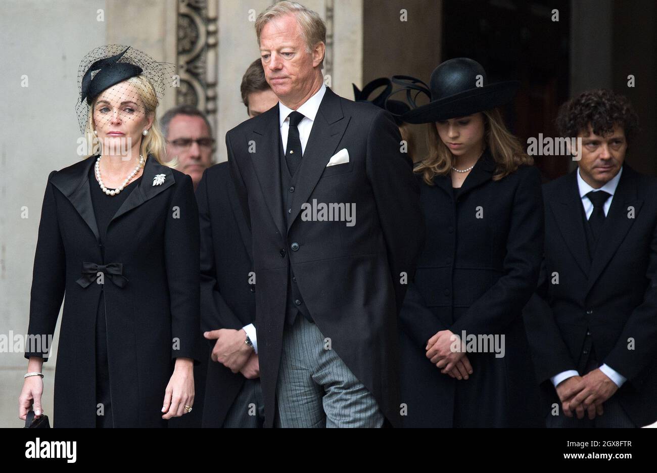 Mark Thatcher and his wife Sarah Thatcher, their daughter Amanda ...