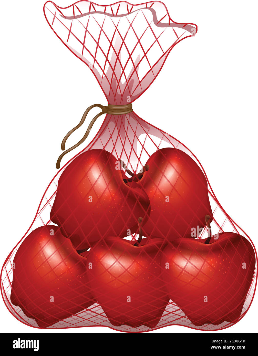 Organic apples in apple Stock Vector Images - Alamy