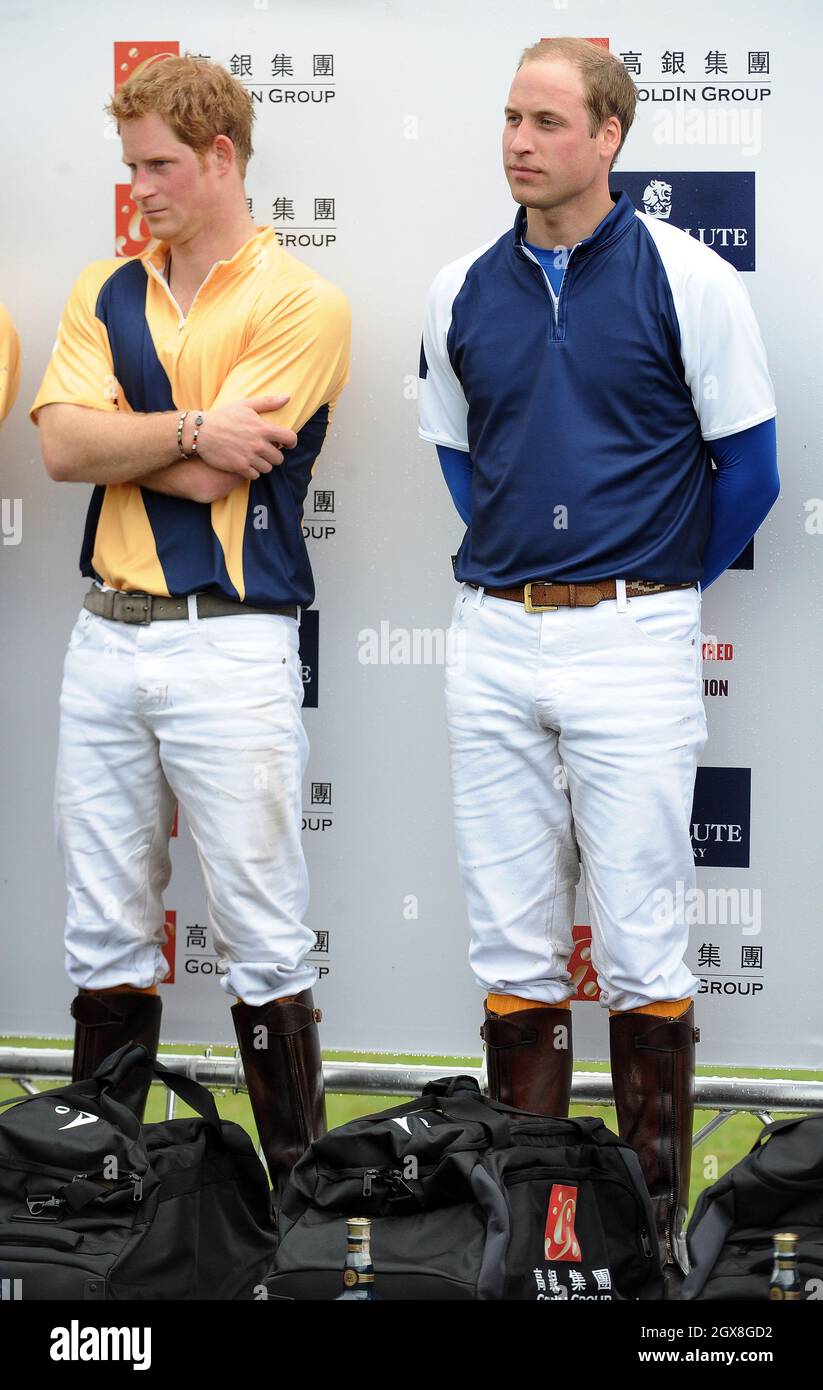 Prince William, Duke of Cambridge and Prince Harry attend a charity ...