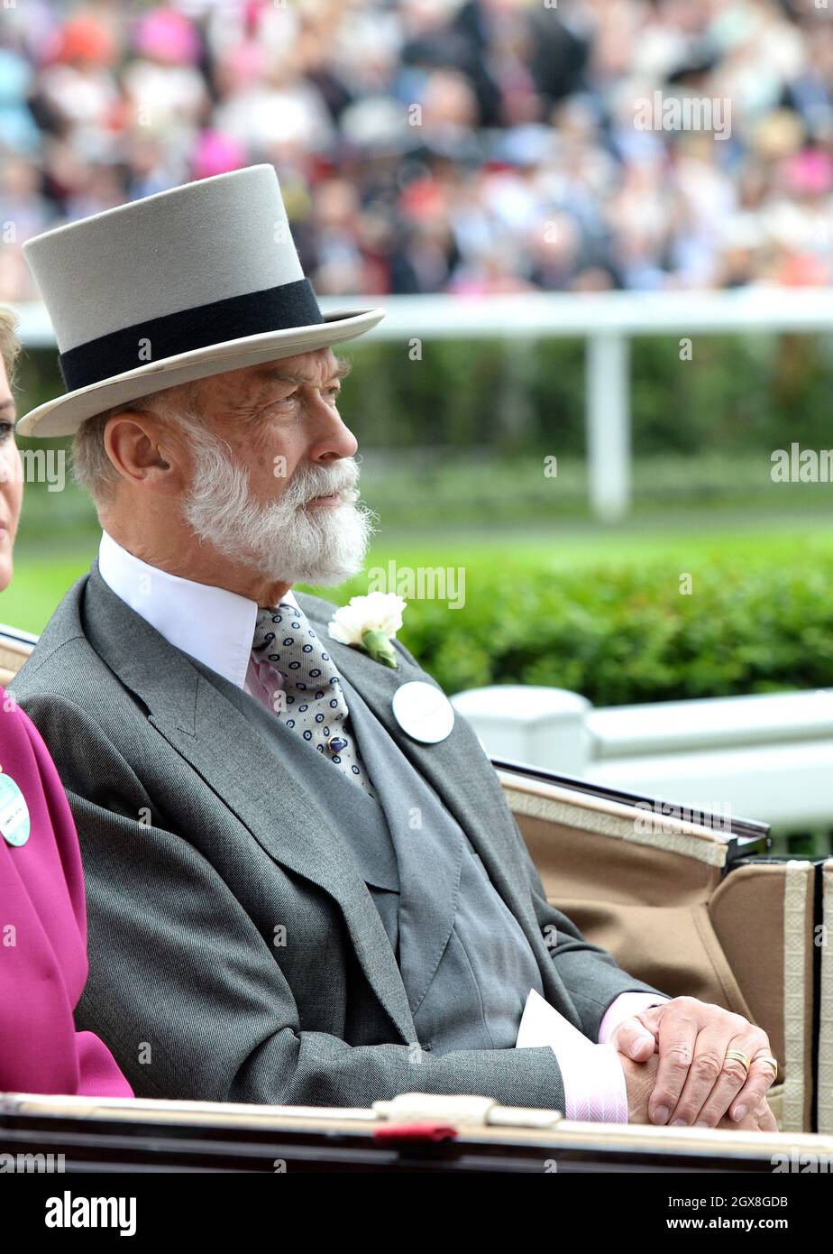 Prince Michael of Kent arrives in an open carriage to attend the first ...