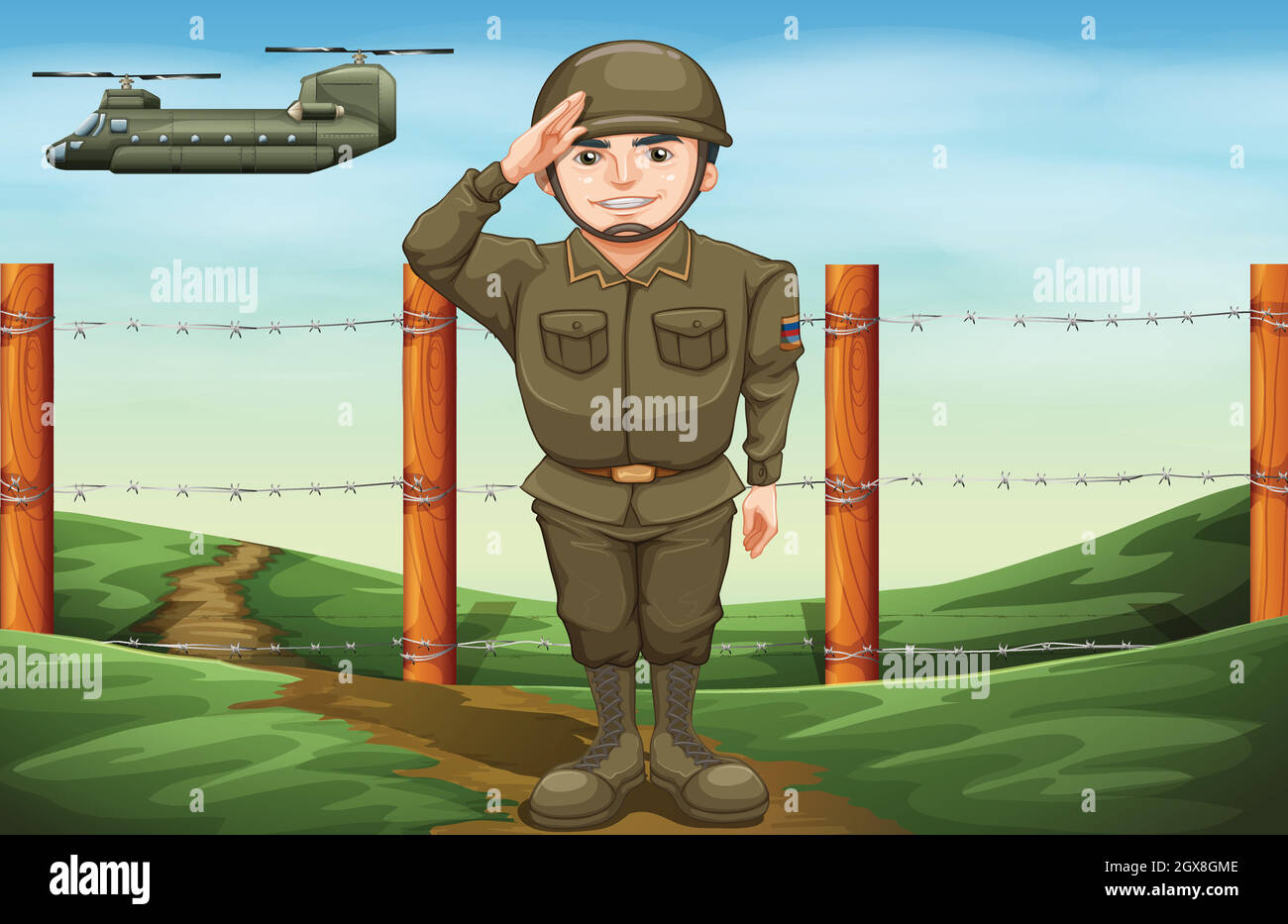 Military officer illustration Stock Vector Images - Alamy