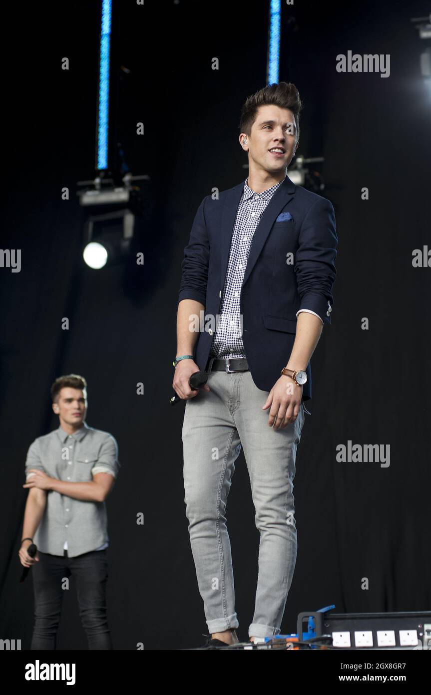 Jamie Hamblett of Union J on stage on day 1 of the Fusion Festival on ...