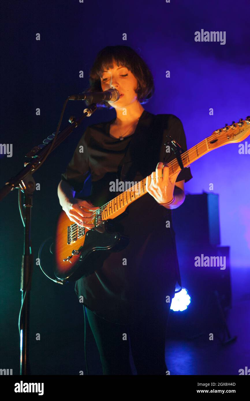 Elena Tonra singer with the indie band "Daughter" performs at the O2 ...