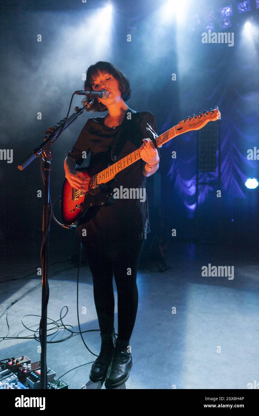 Elena Tonra singer with the indie band "Daughter" performs at the O2 ...