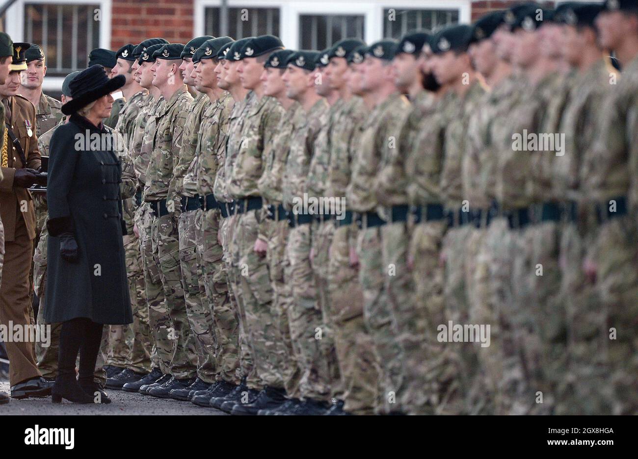 Camilla, Duchess of Cornwall meets soldiers as she visits Bulford Camp ...
