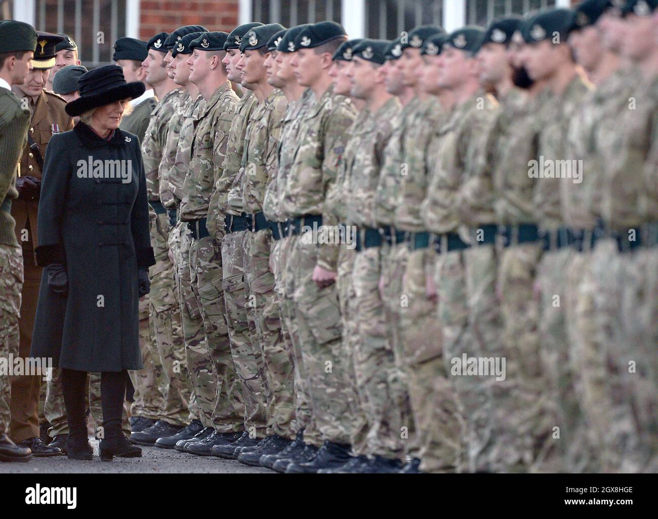 Camilla, Duchess of Cornwall meets soldiers as she visits Bulford Camp ...