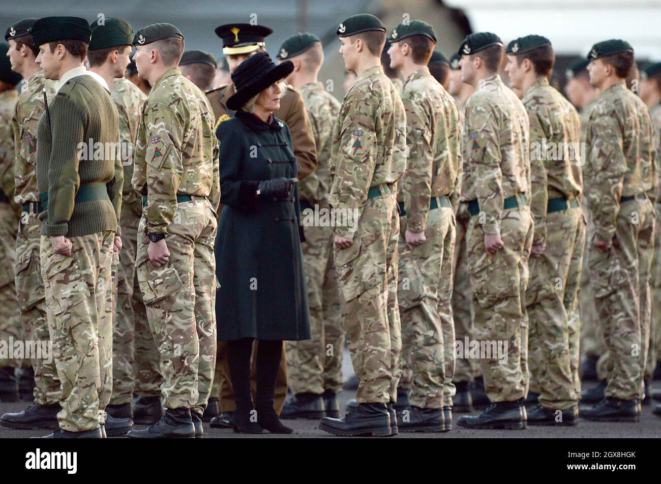Camilla, Duchess of Cornwall meets soldiers as she visits Bulford Camp ...