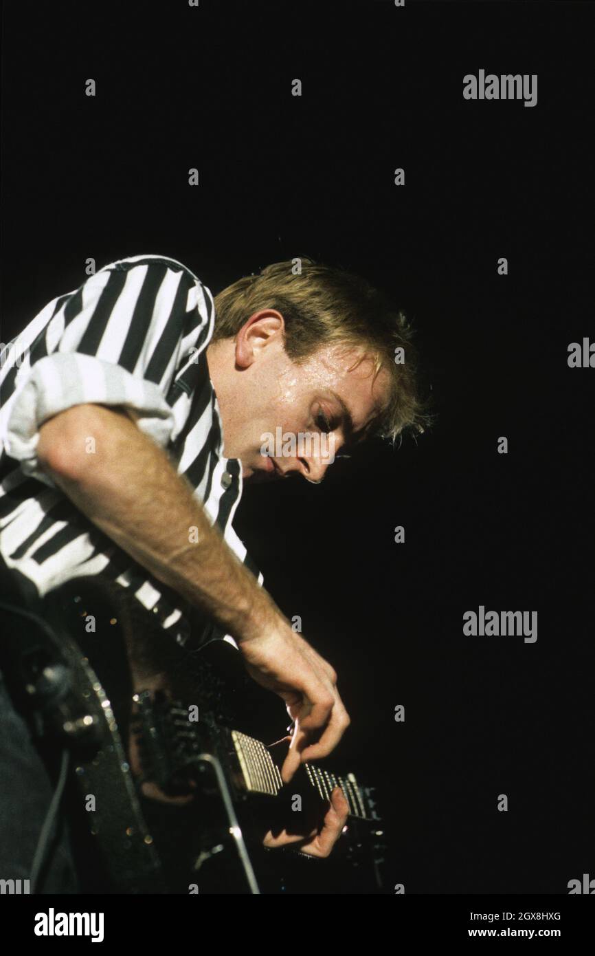 Def Leppard guitarist Phil Collen performing at the Sanremo Pop ...