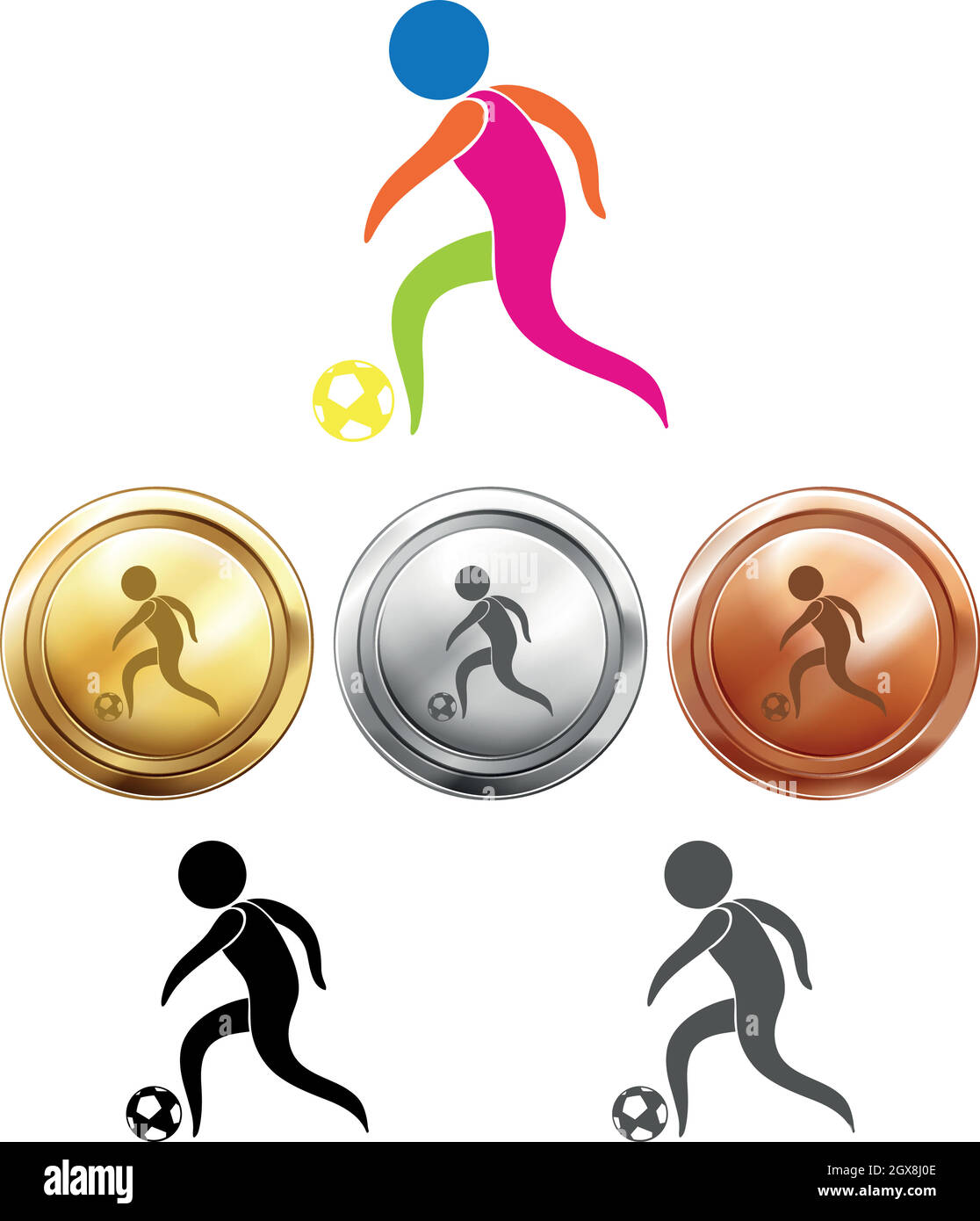 Soccer icon and sport medals Stock Vector Image & Art - Alamy