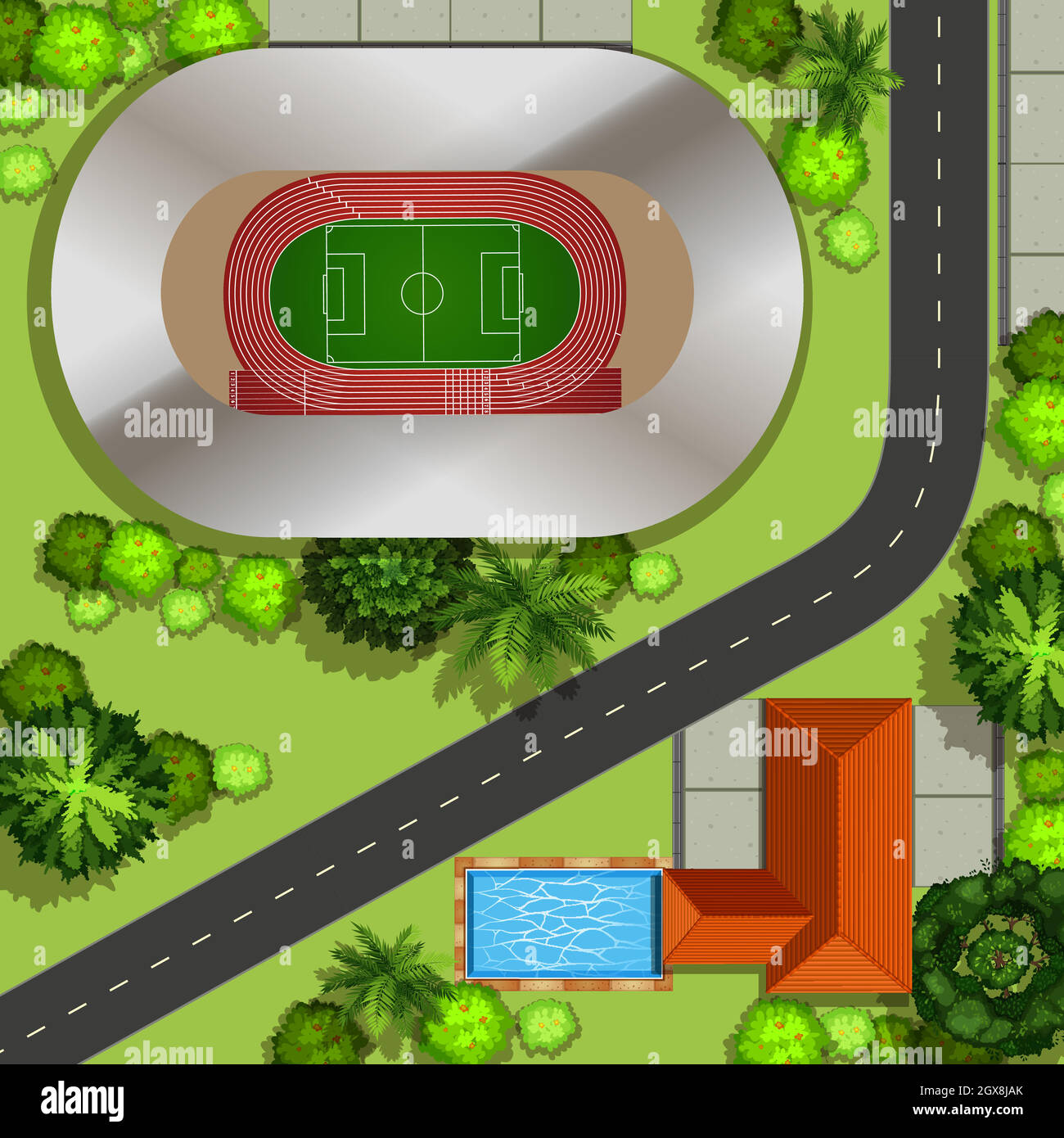 Stadium rooftop Stock Vector Images - Alamy