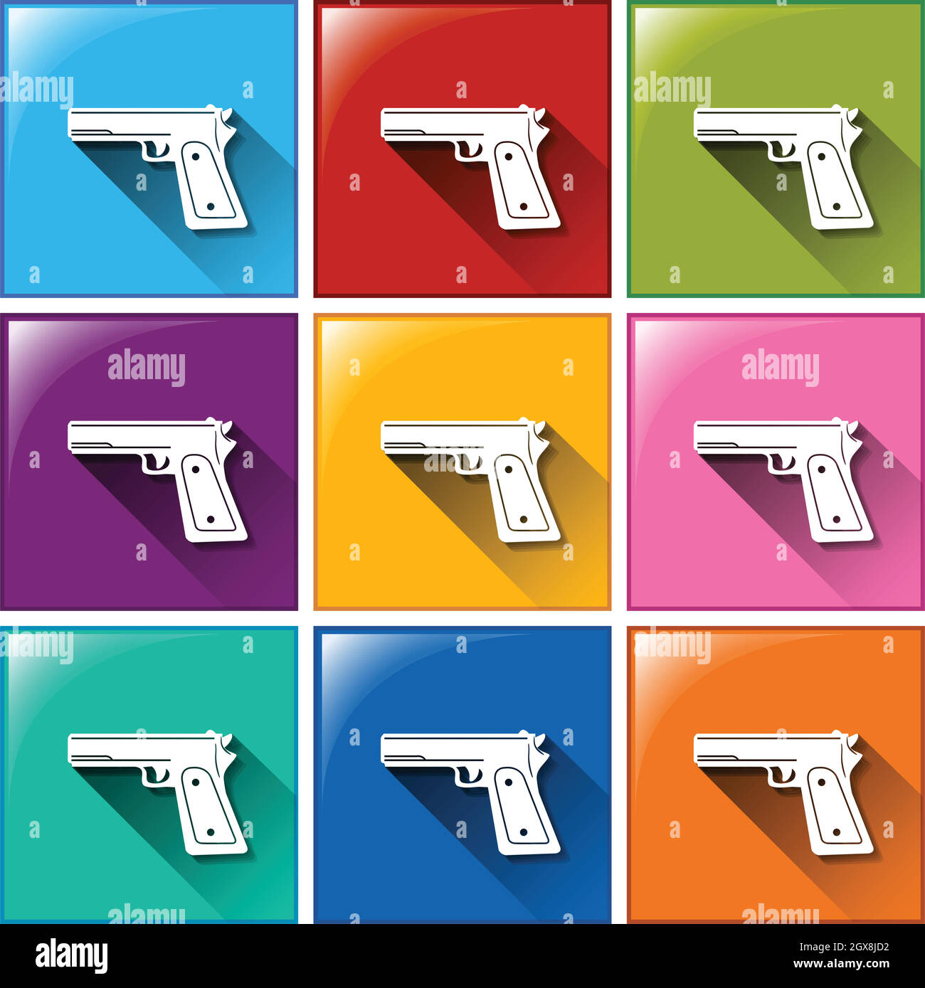 Icon with guns Stock Vector Image & Art - Alamy