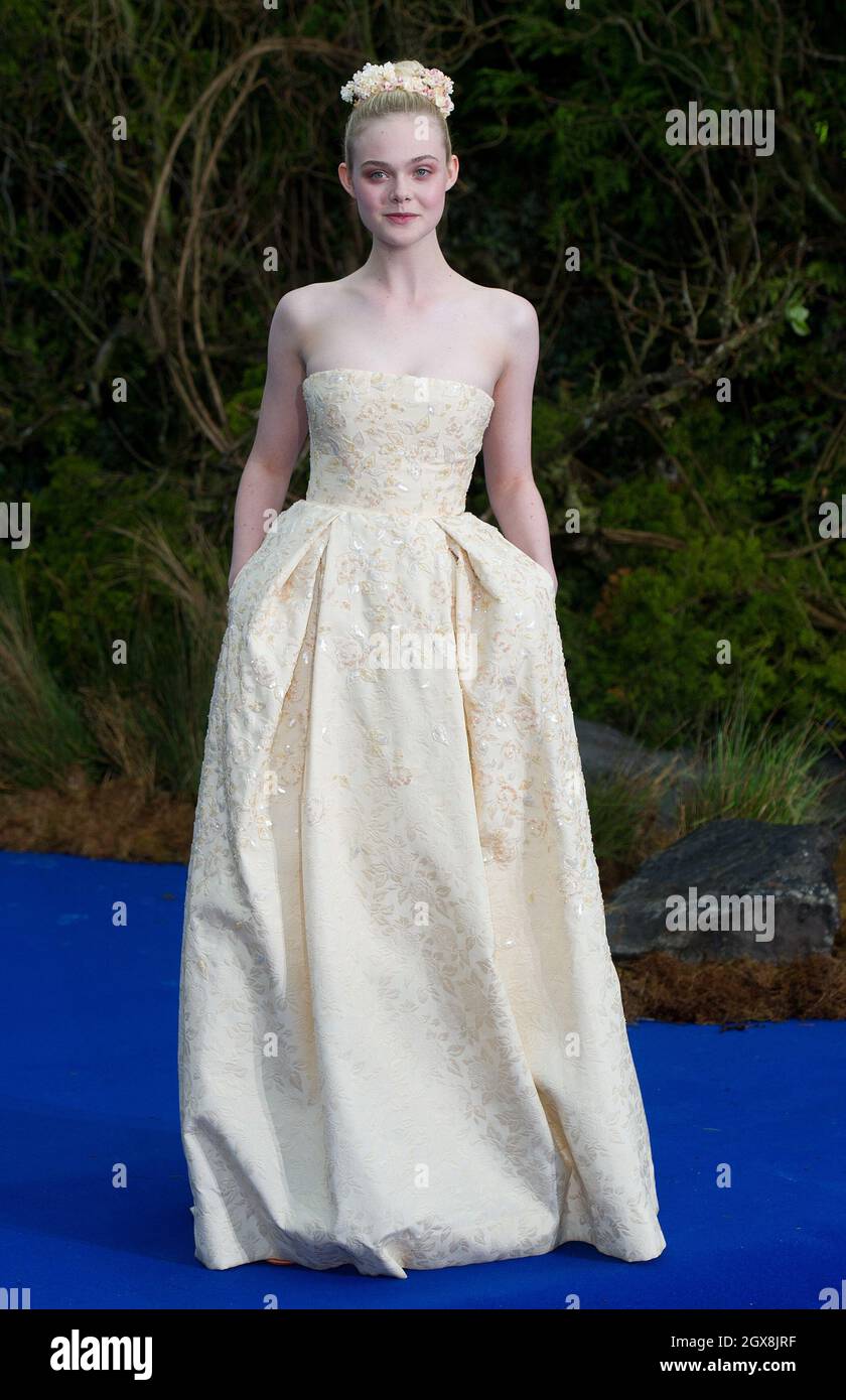 Elle Fanning attends a private reception as costumes and props from ...