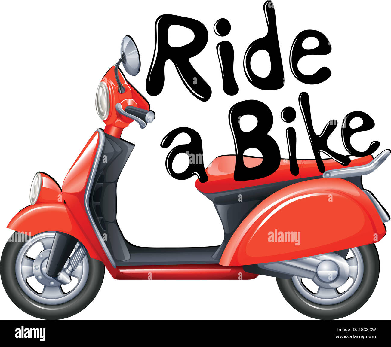 Black bike on white background Stock Vector Images - Alamy