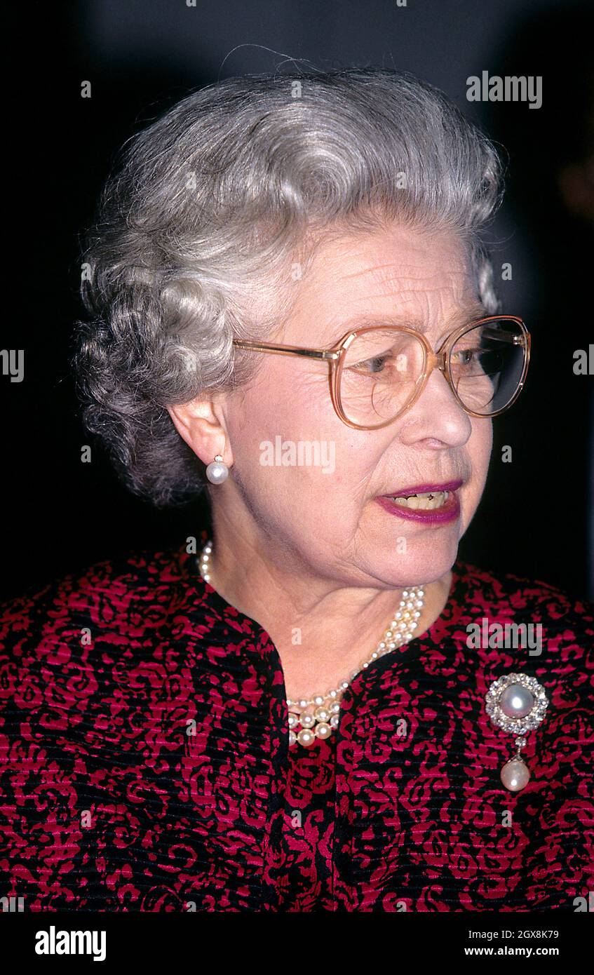 Queen Elizabeth II during a visit to The Victoria and Albert Museum in ...