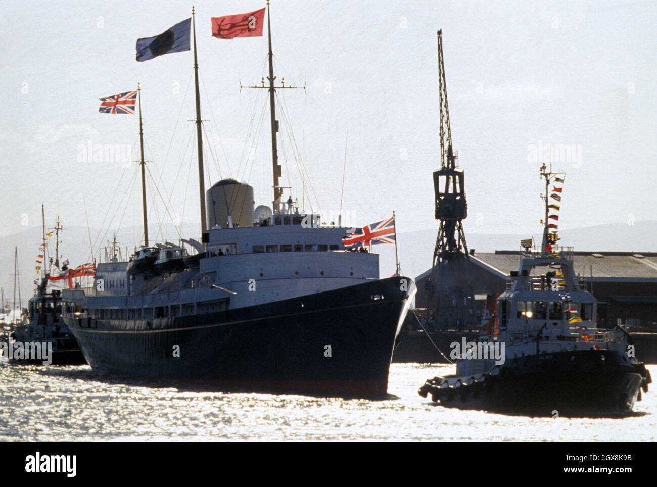 Queen Elizabeth II on her boat during the Royal Tour of South Africa ...