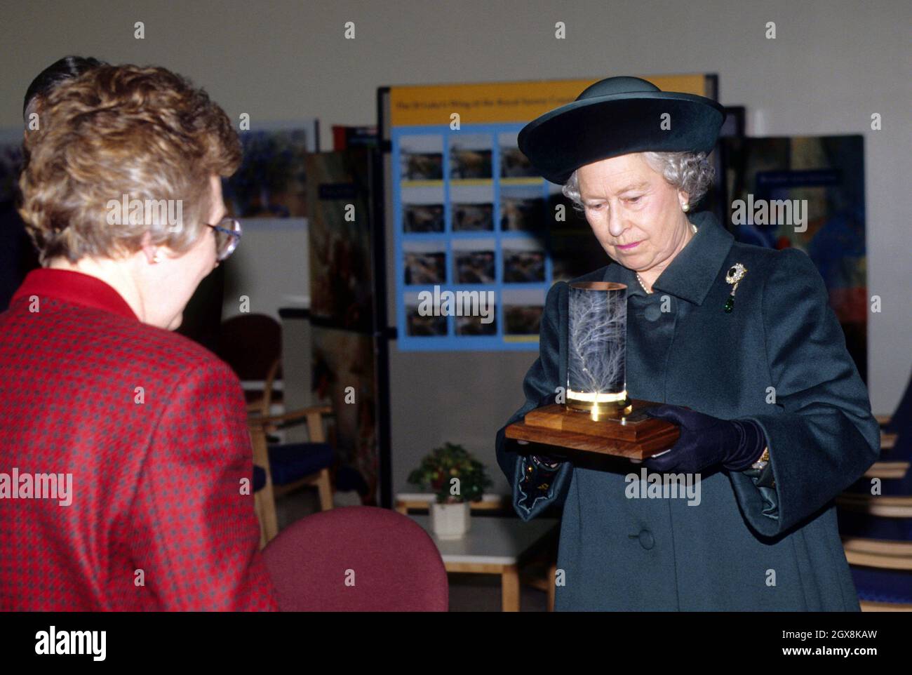 Queen Elizabeth II at Royal Surrey County Hospital in London Stock ...