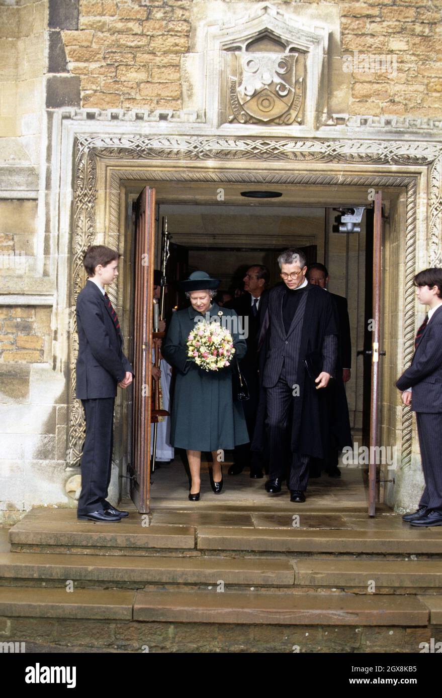 Queen Elizabeth II visits Charterhouse School in Surrey Stock Photo - Alamy